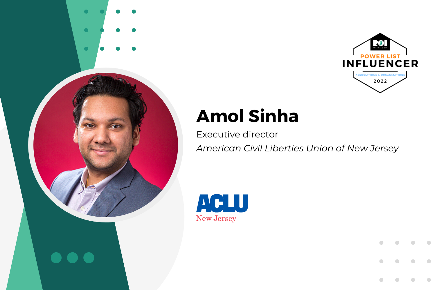 ROI Influencers: Associations & Organizations 2022 — Amol Sinha | ROI-NJ